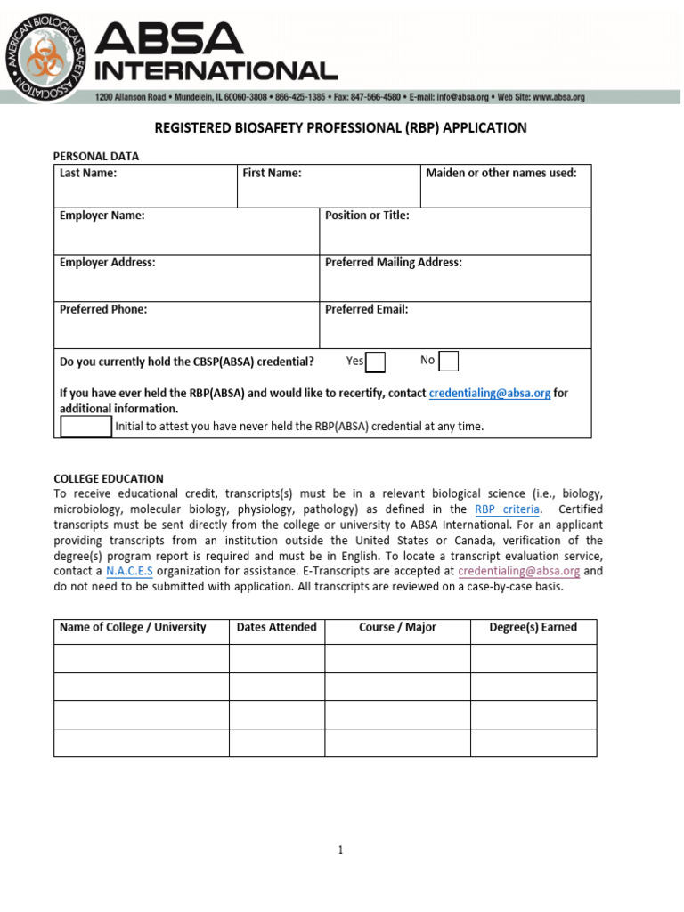 RBP Application Guide & Requirements | PDF | Employment | Percentage