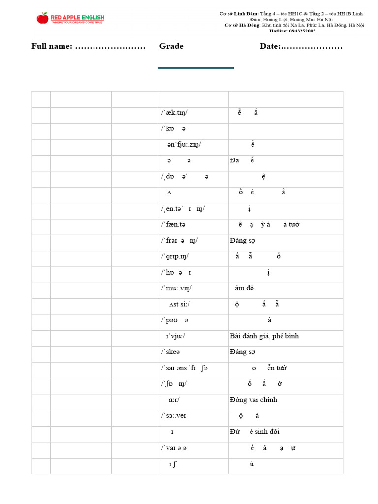 G7 - Unit 8 - Films - Vocabulary | PDF
