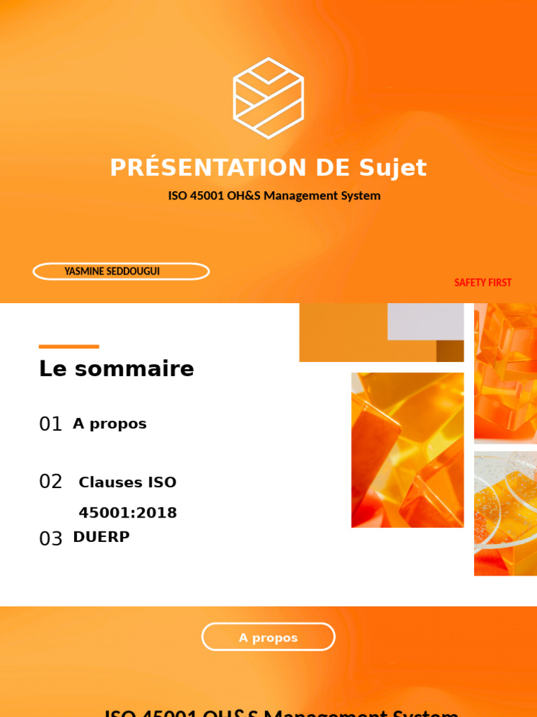 Clauses de la norme ISO 45001:2018 | PDF | Sécurité | Santé et sécurité ...