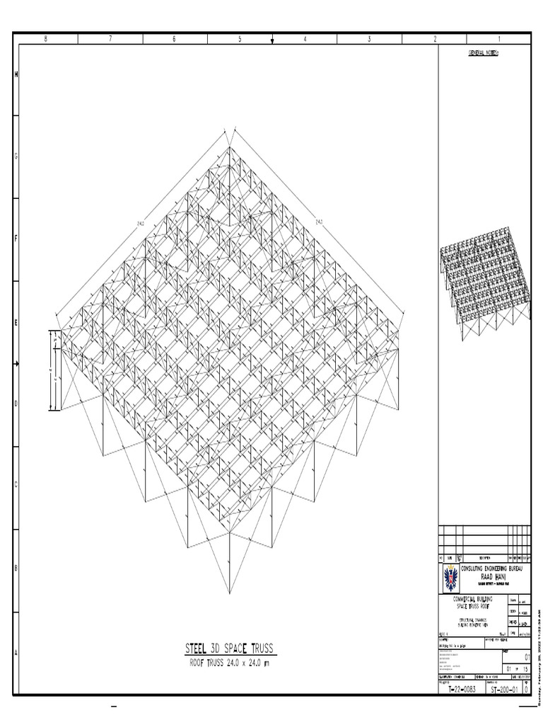 Roof - Structure 24x24 Meters | PDF