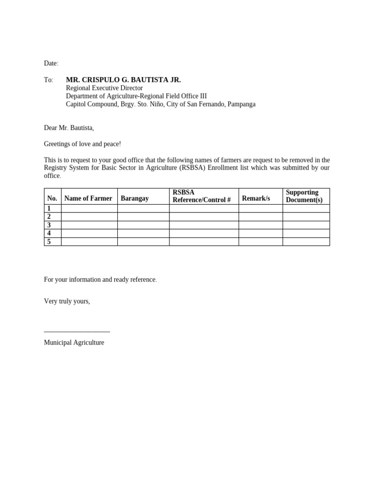 Delisting Letter For Deceased | PDF