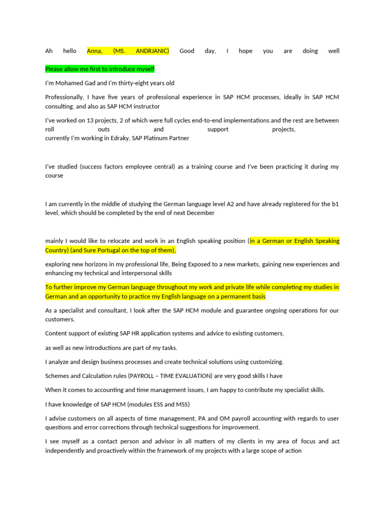 SAP HCM English Interview | PDF | Human Resource Management | Learning