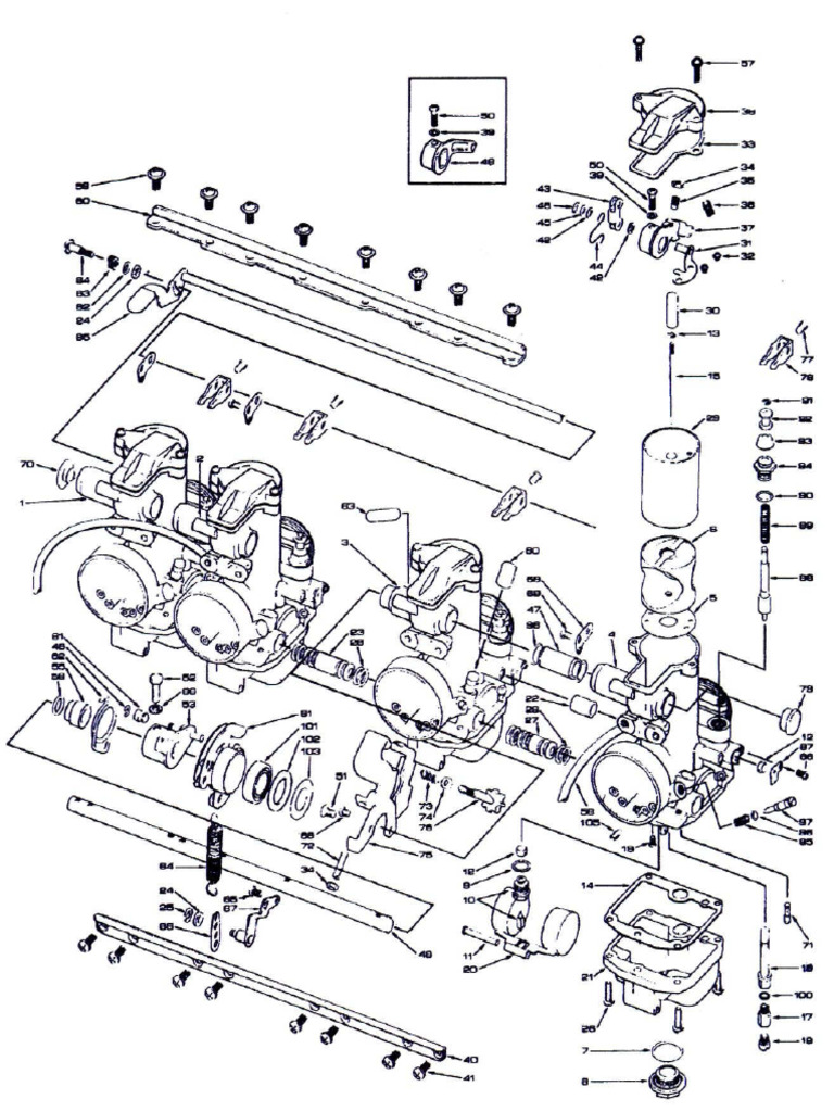 Exploded Mikuni VM33 Smoothbore Diagram | PDF