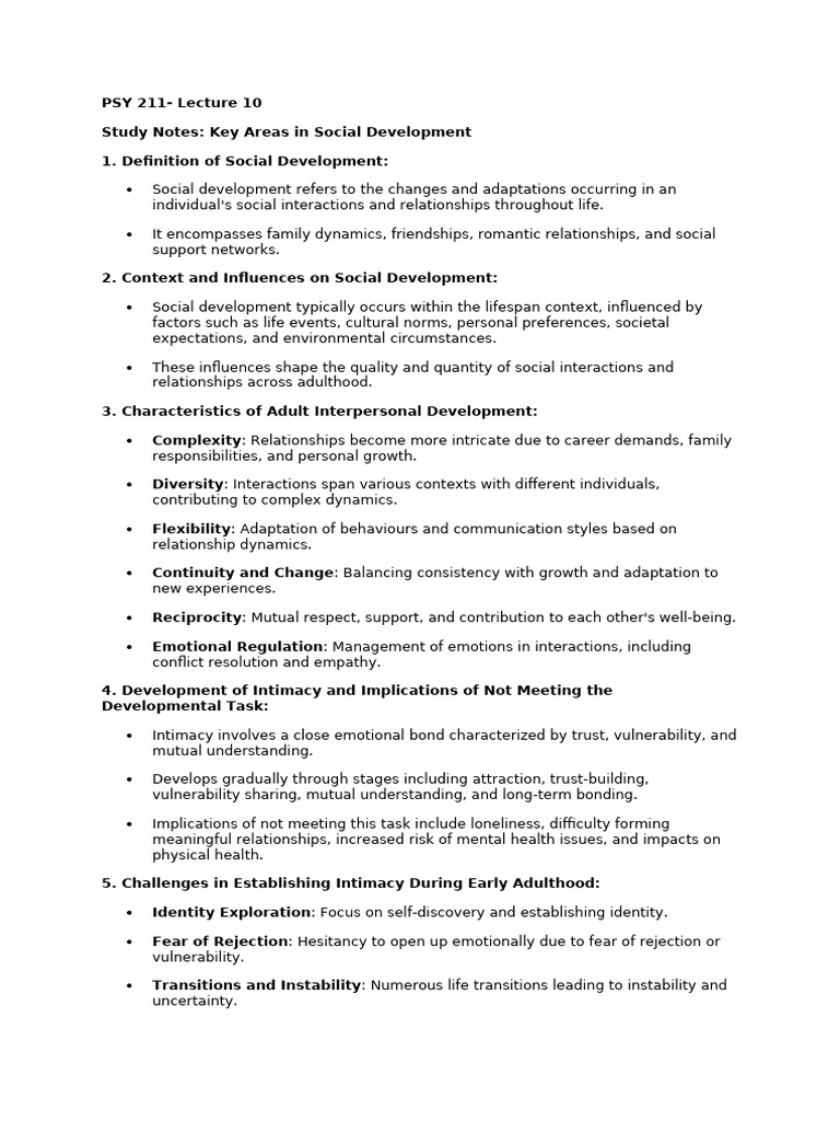 Key Concepts in Social Development | PDF | Attachment Theory | Love