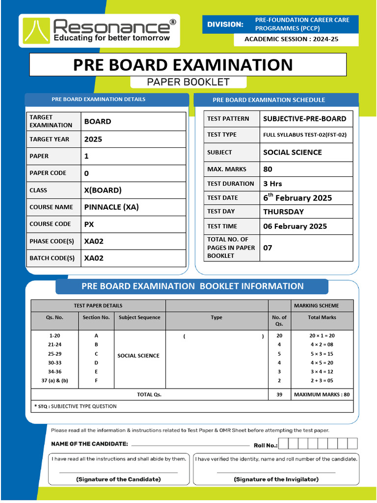 Pre Board - FST-2 - SST - X | PDF | Loans | Interest