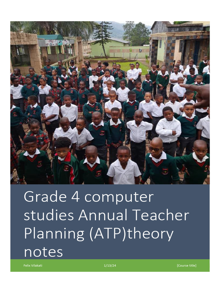 Grade 4 Computer Studies Overview | PDF | Computer File | Personal Computers