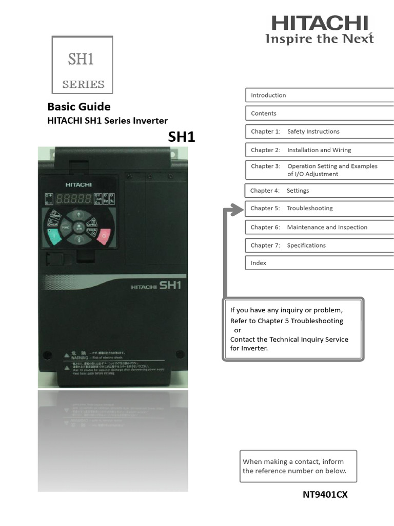 HITACHI-SH1 User Manual | PDF | Power Supply | Power Inverter