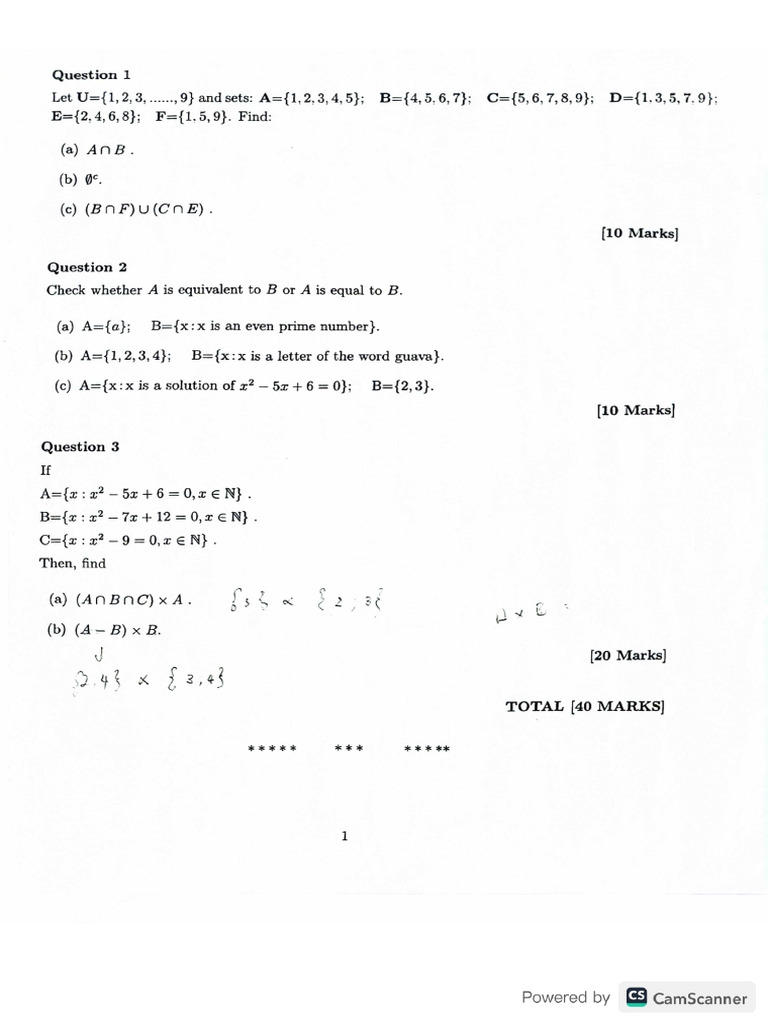 Introductory Algebra Tutorial Sets and Relations | PDF