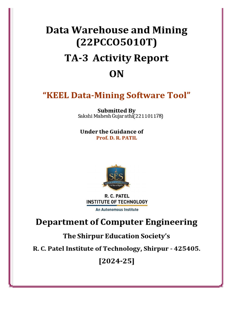 Data Mining Tools Keel DWM OM (1) (1) | PDF | Machine Learning | Cluster Analysis