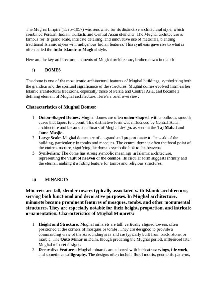The Mughal Empire | PDF | Dome | Mosque