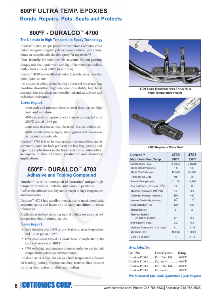 Specification Sheet-Duralco | PDF | Epoxy | Adhesive