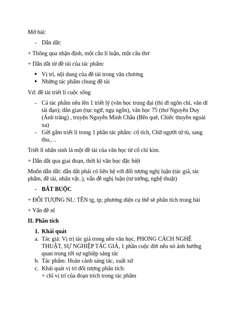 Phân Tích Cu C H I Tho I HTB XHT | PDF