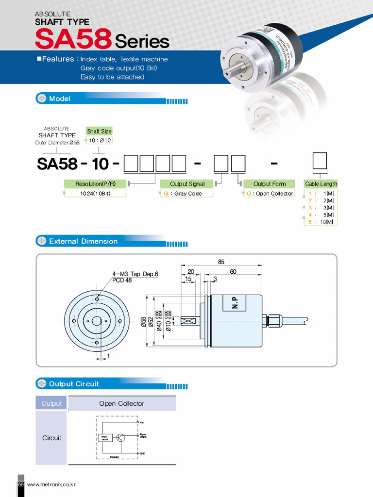 SA58 - Rotary Encoder | PDF