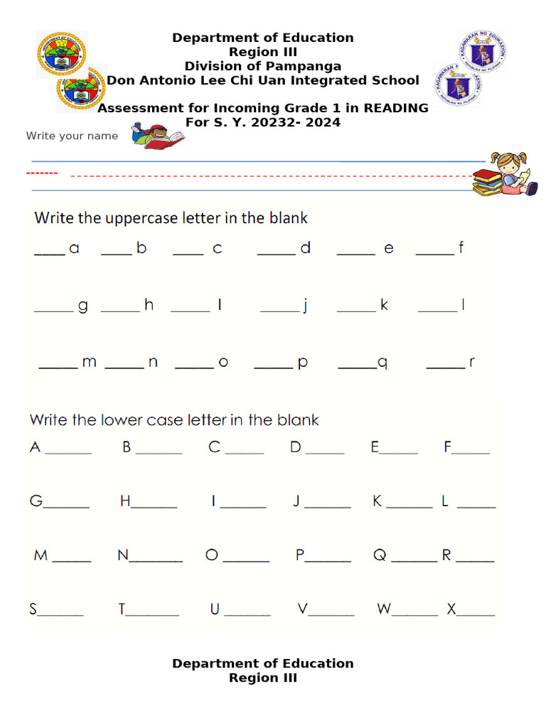 Assessment-In-Mathenglish-And-Science-For-Incoming-Grade-1 2023-2024 ...