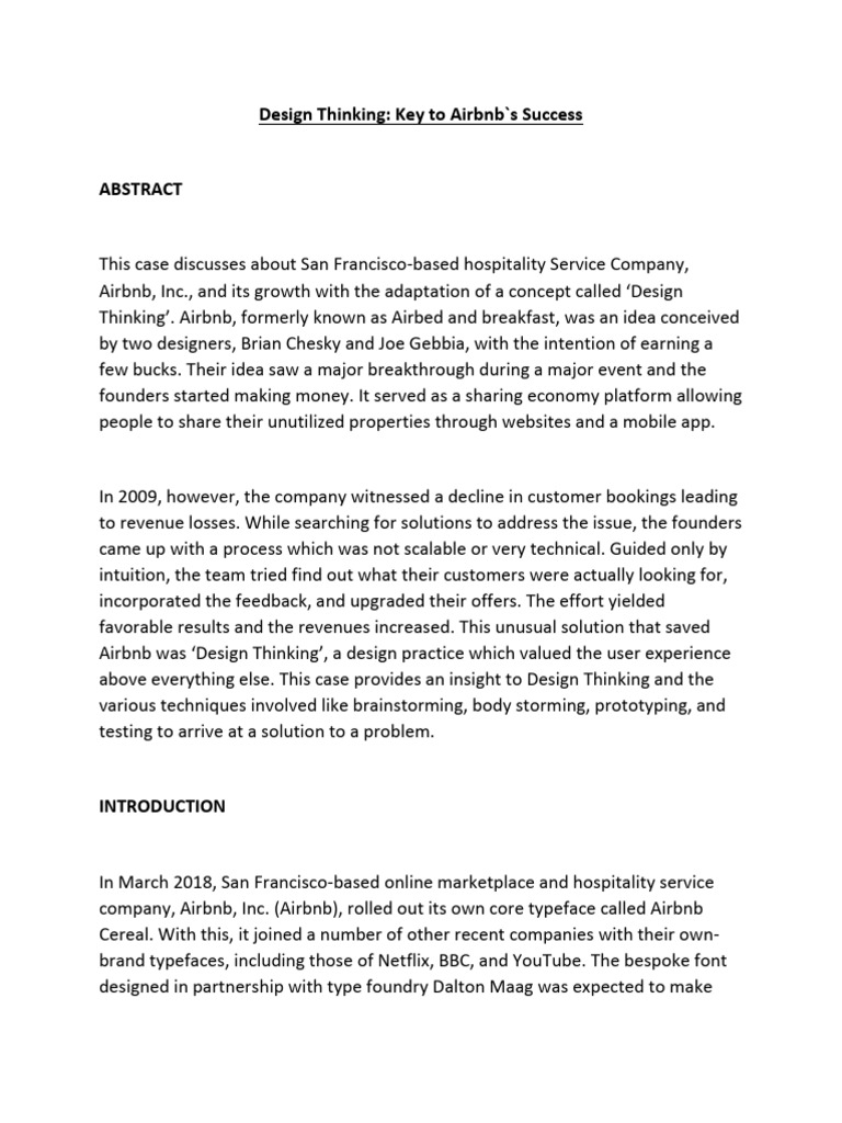 Design Thinking Drives Airbnb's Growth | PDF | Airbnb | Design Thinking