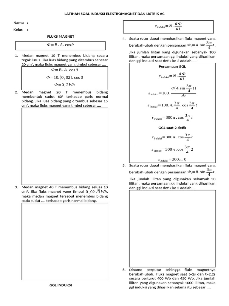 INDUKSI ELEKTROMAGNET DAN LISTRIK AC | PDF