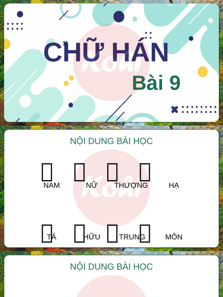 N5 - Kanji 9 (học chữ) | PDF