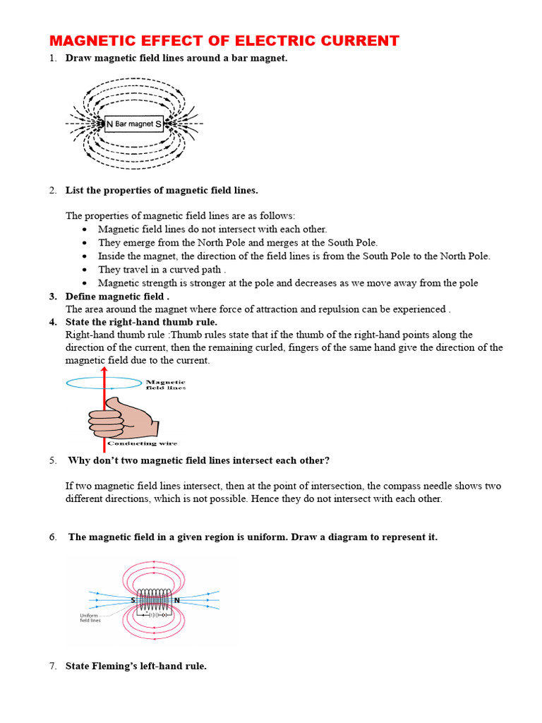 Magnetic Effects & Safety in Circuits | PDF | Magnetic Field | Fuse ...