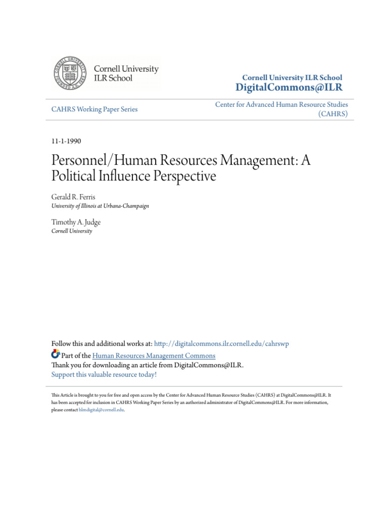 Unit 3 - Political Science and HRM | PDF | Human Resource Management ...