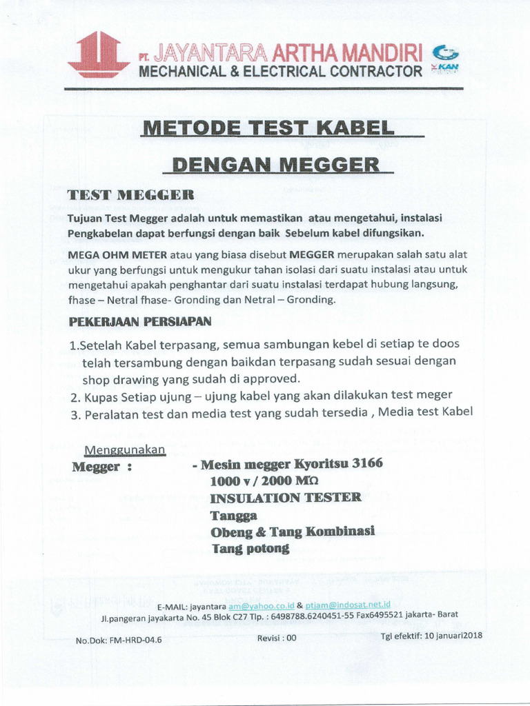 Test Megger | PDF