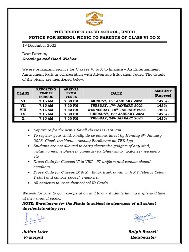 01122022103445picnic Notice | PDF | Foods | Cuisine