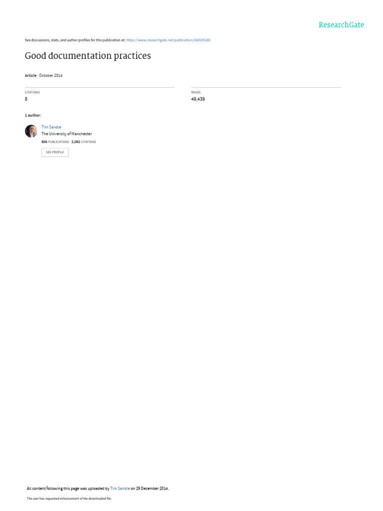 2 Good Documentation Practices | PDF | Verification And Validation | Specification (Technical ...