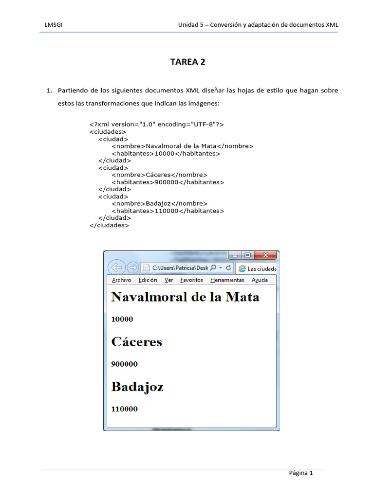 Ud 5 - Tarea 2 - XSL | PDF
