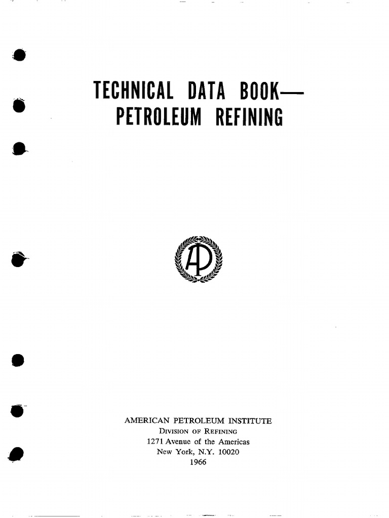 API Technical Data Book Petroleum Refining, Ed 1966 | PDF