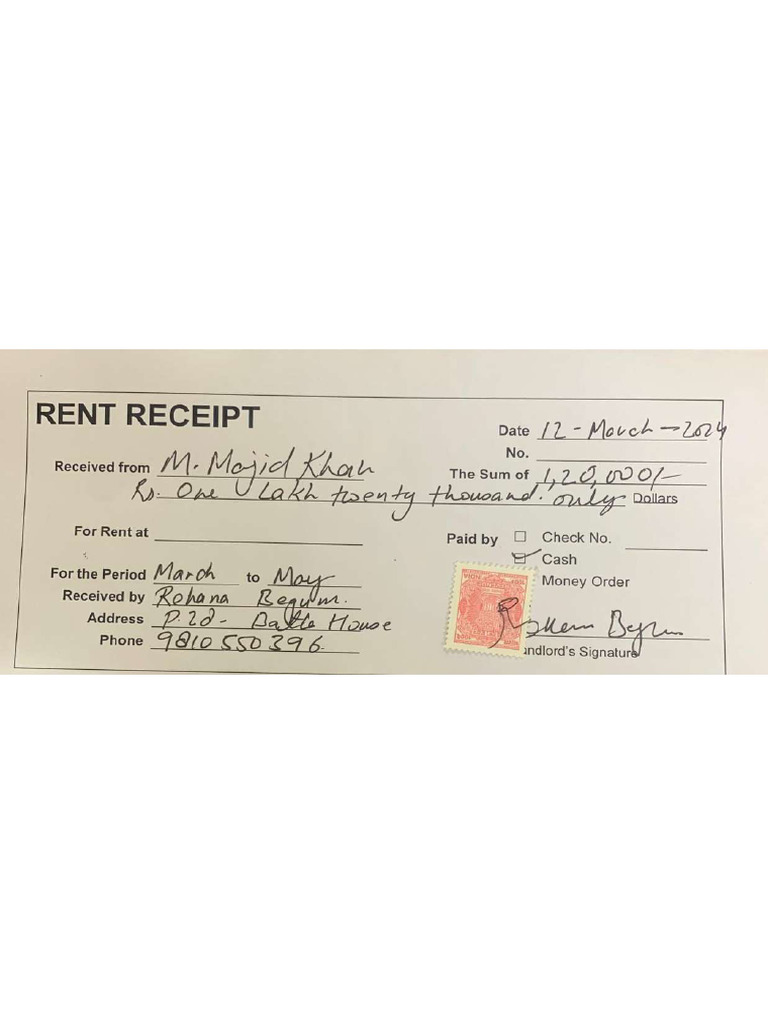 Rent Slip | PDF