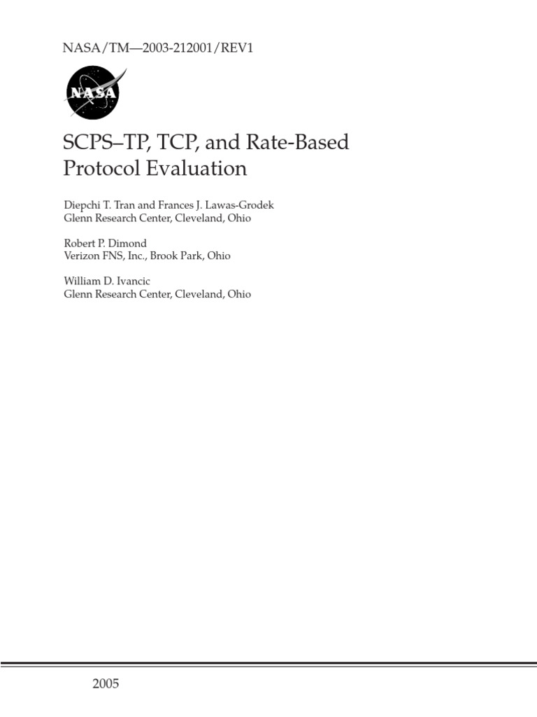 SCPS-TP, TCP, and Rate-Based Protocol Evaluation | PDF | Transmission Control Protocol | Network ...