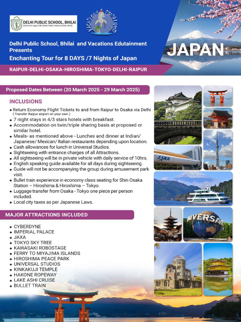 JAPAN TOUR - BROUCHURE | PDF
