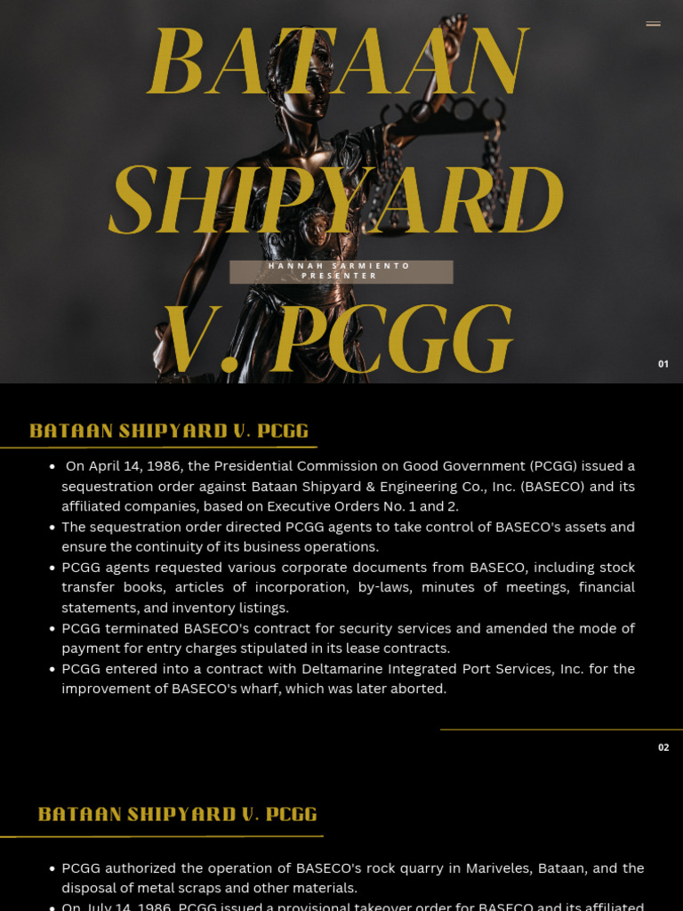 PCGG vs. BASECO: Sequestration Case Summary | PDF | Right To Silence ...