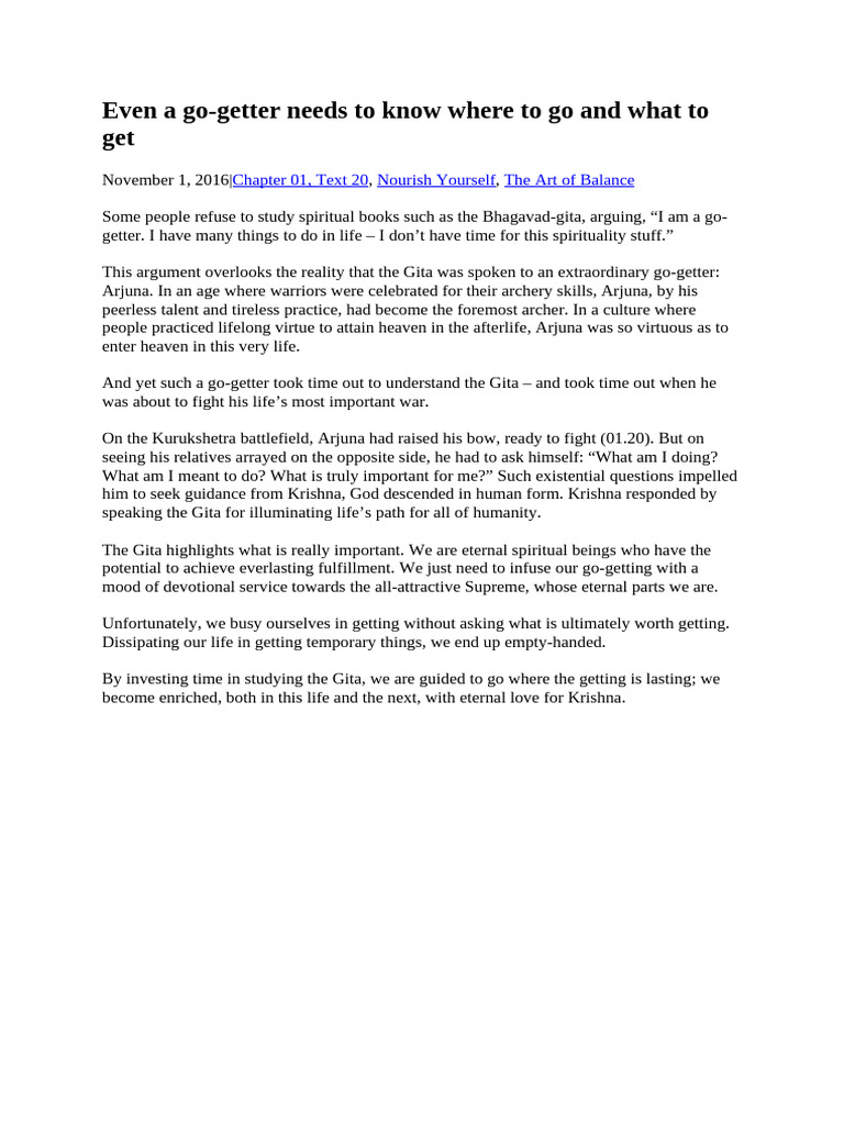 Even a go-getter needs to know where to go and what to get | PDF