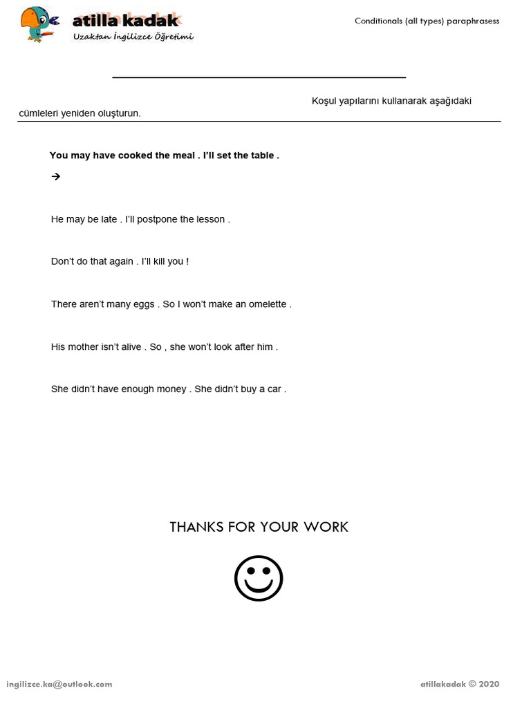 Drill Conditionals All Paraphrase | PDF