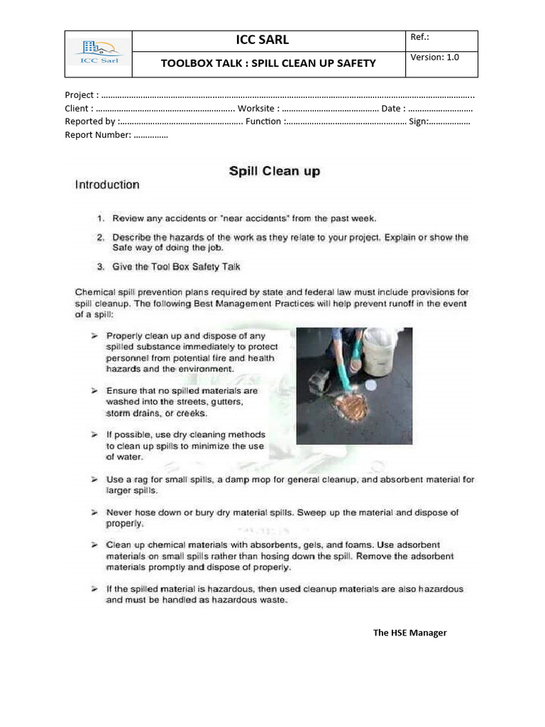 Spill Clean-Up Safety Guide | PDF