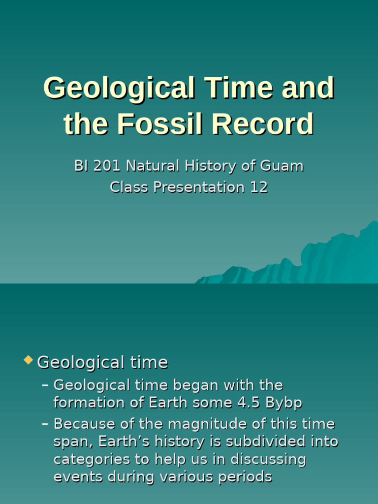 Geological Time Fossil Record | PDF | Geologic Time Scale | Natural Sciences