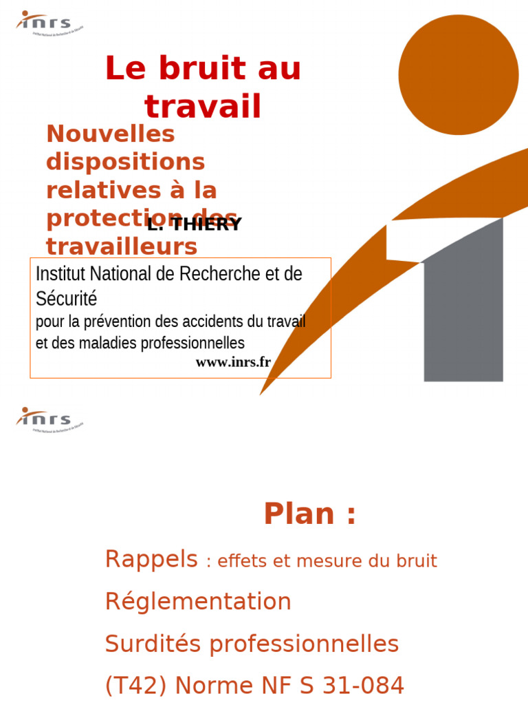 Bruit Au Travail | PDF | Bruit | Audiologie