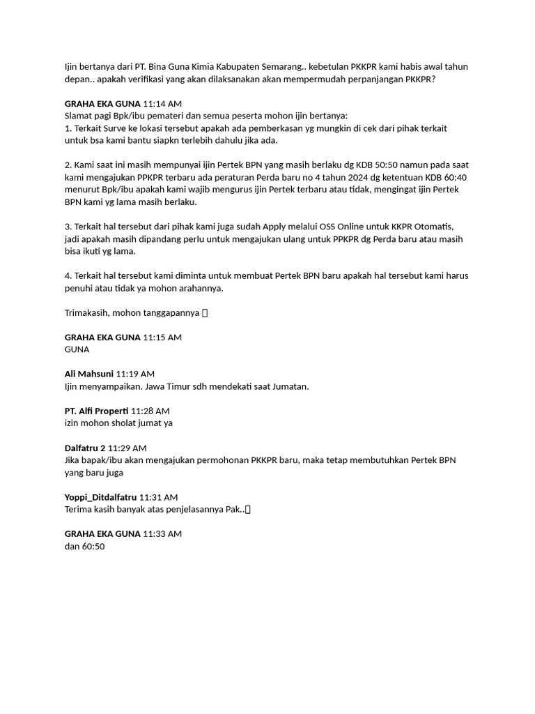 Ijin bertanya dari PT | PDF