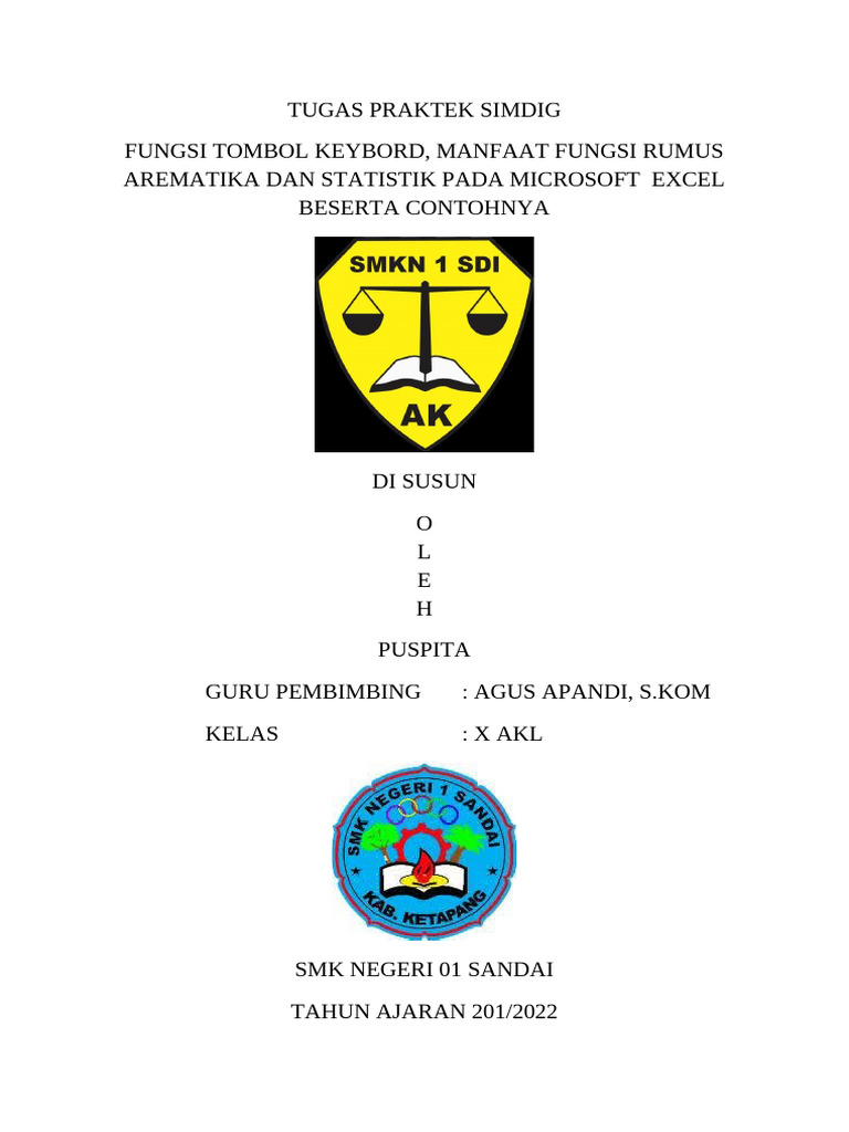 Fungsi Keyboard & Rumus Excel | PDF