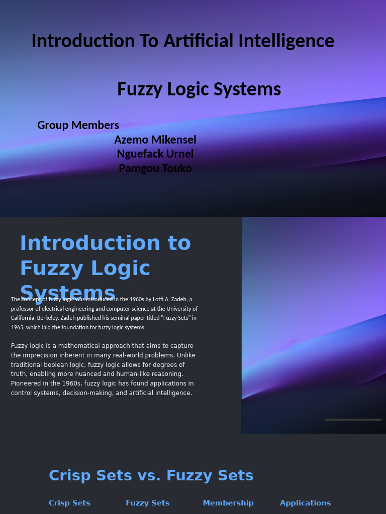 Fuzzy Logic Systems Overview and Applications | PDF | Fuzzy Logic | System
