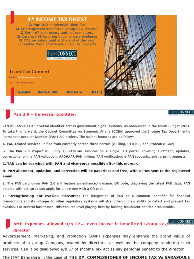 Dec 24 4th IT Digest - INCOME TAX DIGEST PAN 2.0 AMP Expenses Form 67 ...