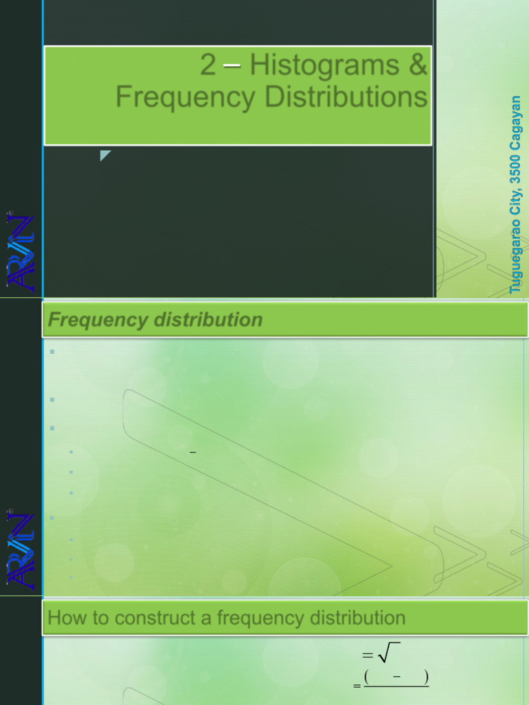 2 Histograms Frequency Distribution Pdf Histogram Statistical