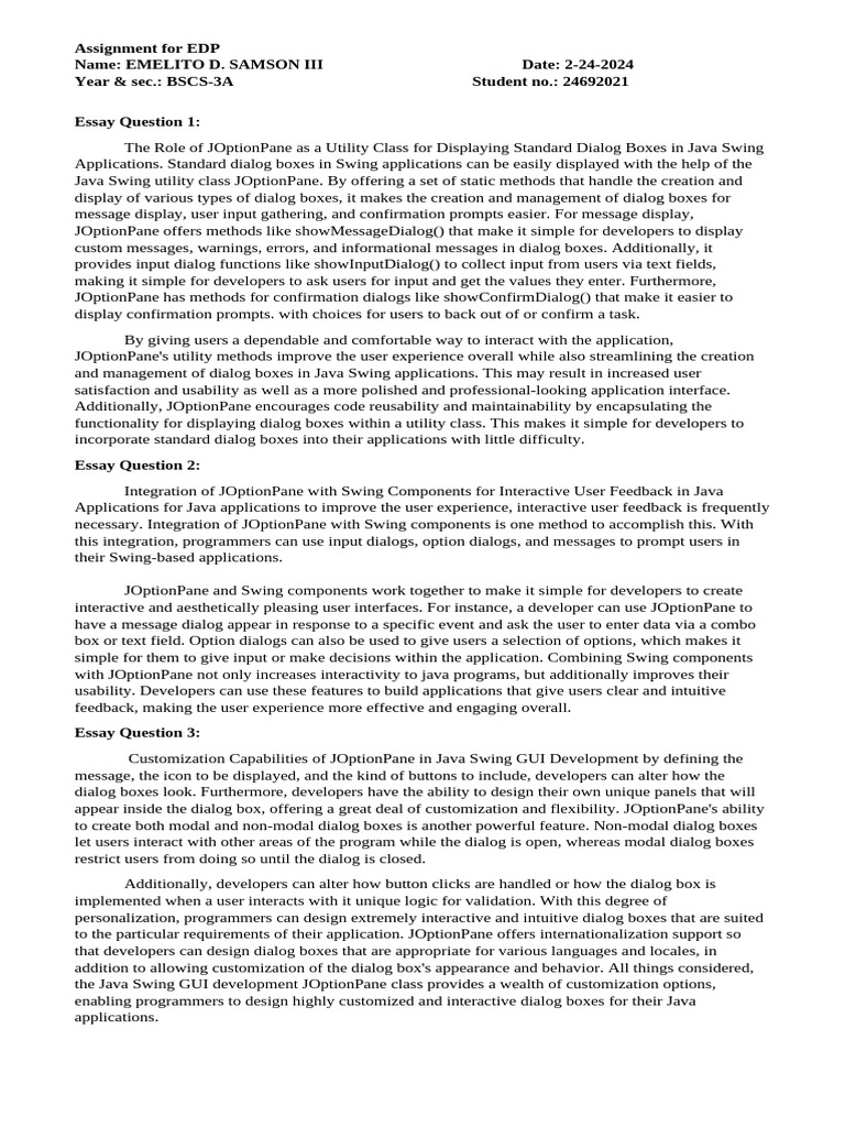 Assignment-For-EDP | PDF | Human–Computer Interaction | Computer Science