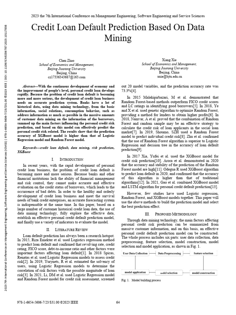 Credit Loan Default Prediction Based On Data Mining | PDF | Prediction | Regression Analysis