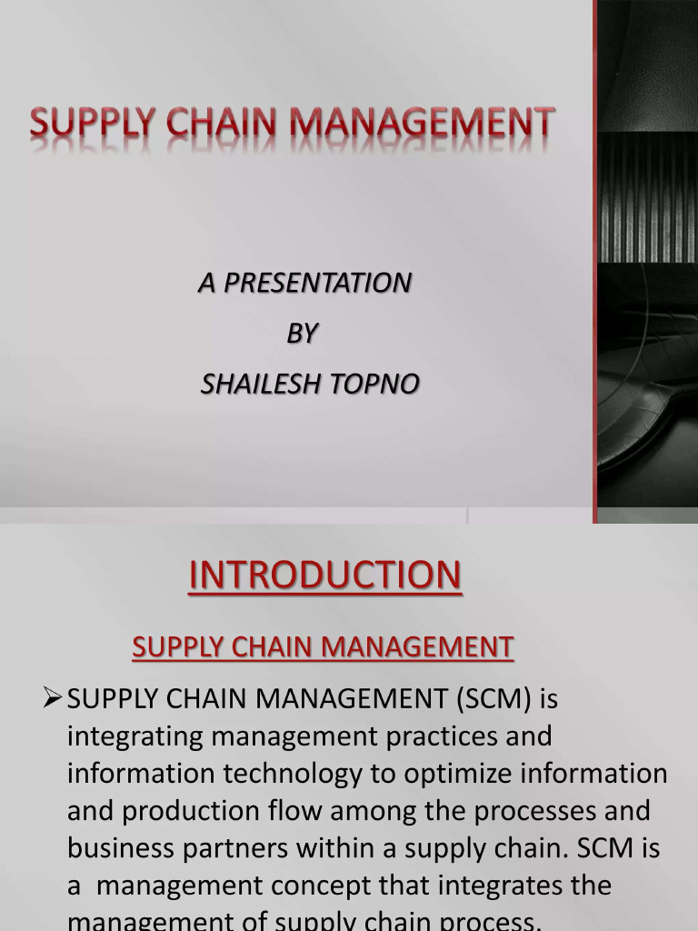 Supply Chain Management Text Book | PDF