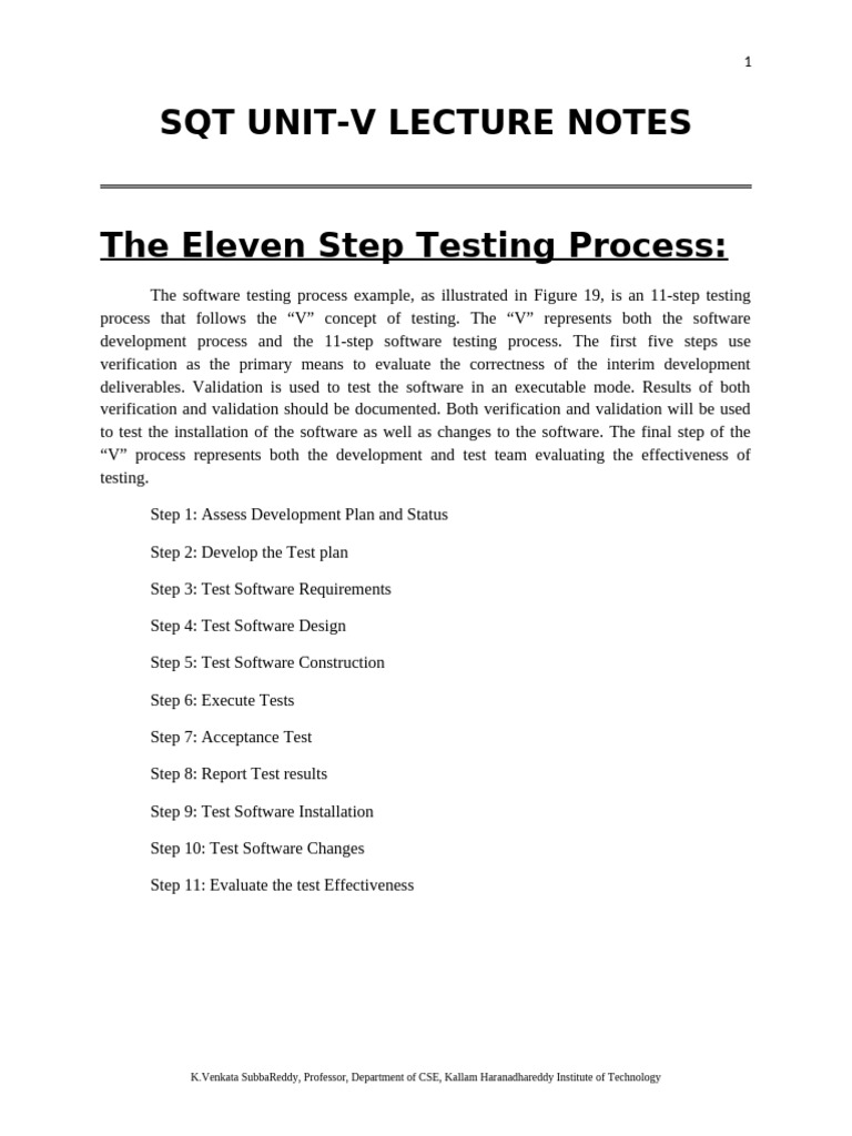 SQT Unit V | PDF | Software Testing | Web Application