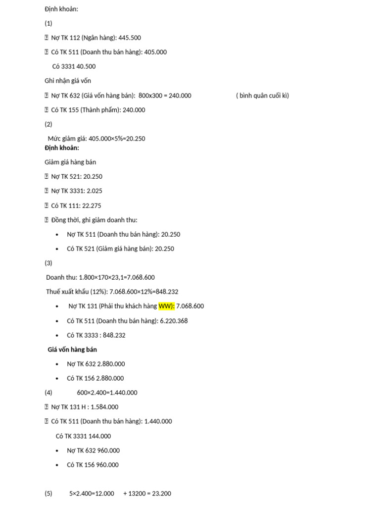 BT KTTC Chương | PDF