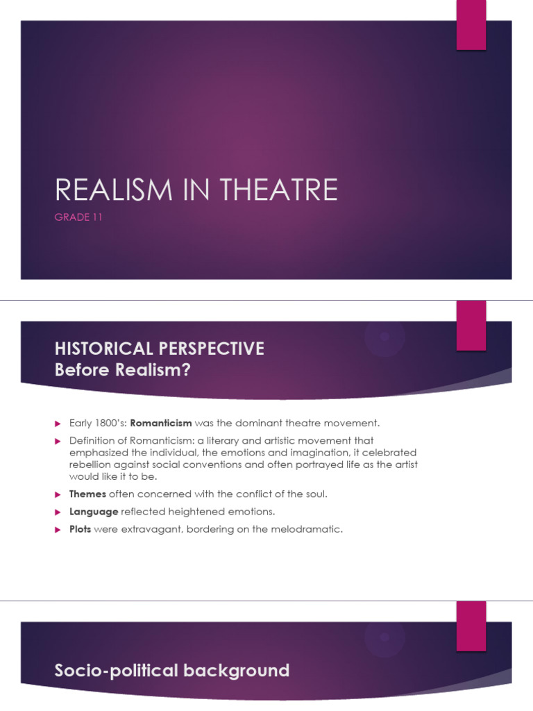 Grade 11 Realism in Theatre | PDF | Realism (Arts) | Victorian Era