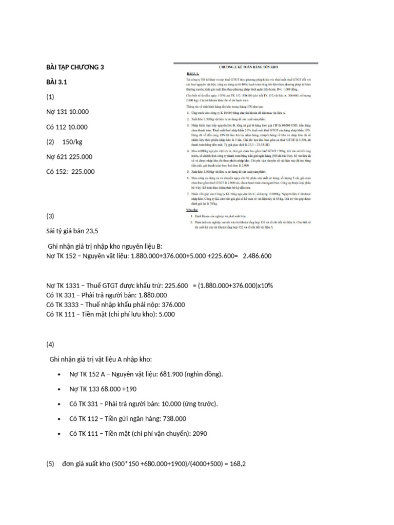 BT KTTC Chương | PDF