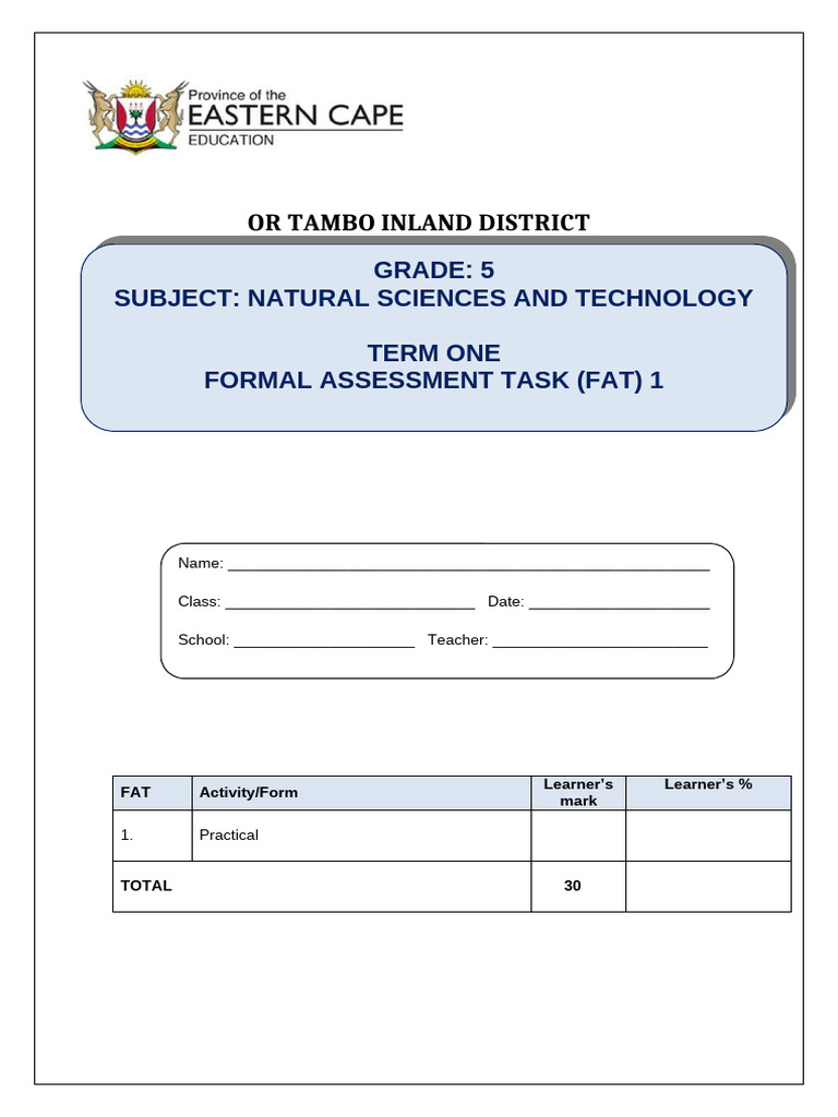 2023 NST Grade 5 Practical Term 1 | PDF | Learning | Drawing